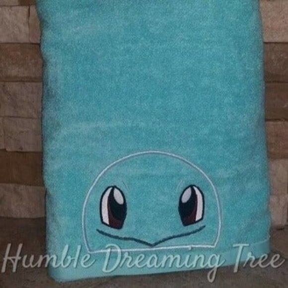 Handmade | Bath | New Embroidered Squirtle Pokmon Towel Pokemon | Poshmark